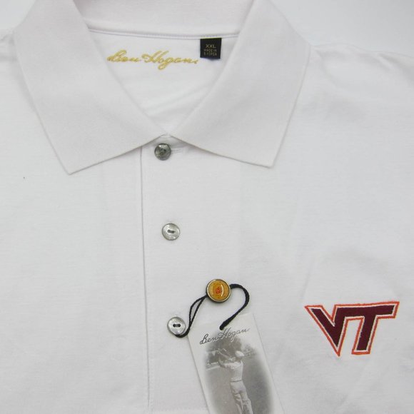 Hogan | Shirts | New Ben Hogan Virginia Tech Vt Hokies Logos Snow White ...